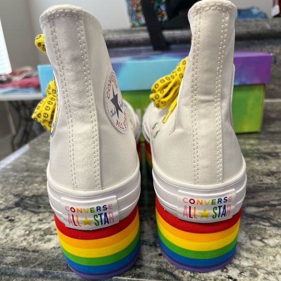 Converse | Shoes | Converse X Miley Cyrus Rainbow Platform Hitops 7 ...